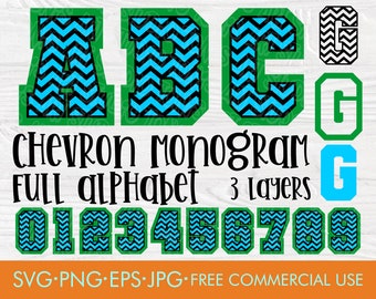 Chevron Font Svg | Etsy