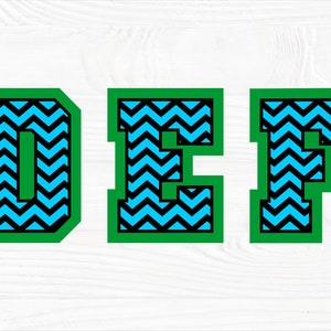 Chevron Pattern SVG, Chevron Letters Svg, Chevron Alphabet Cut Files ...