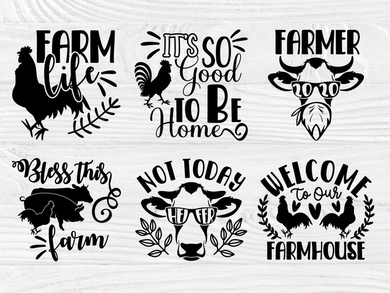 Farmhouse SVG Bundle Farm Signs Quotes for Farmer Chicken - Etsy