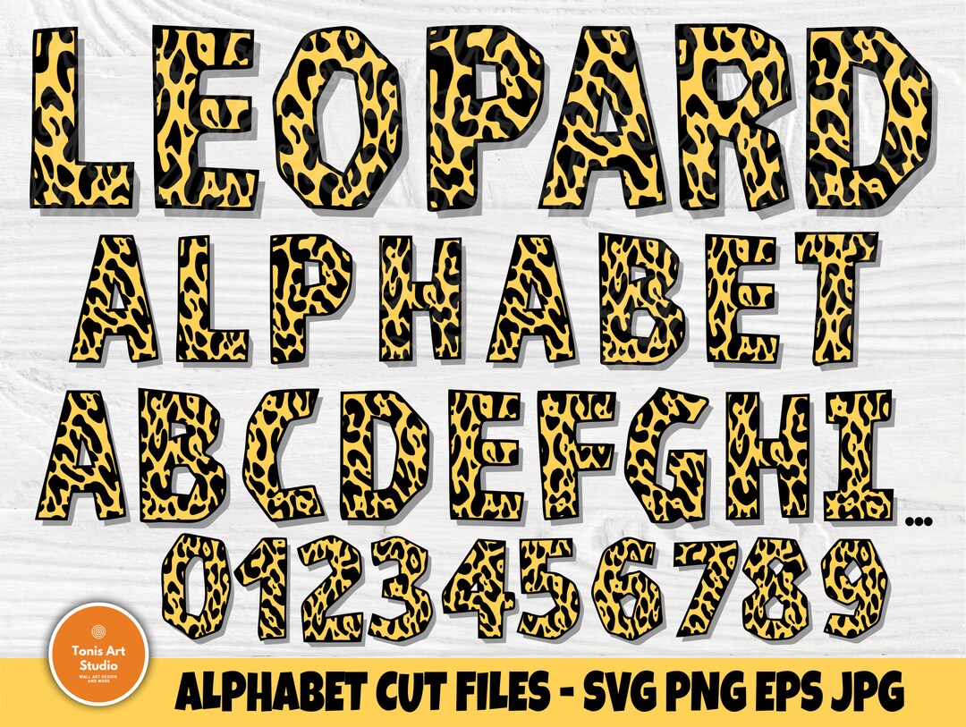 Leopard Font SVG Leopard Alphabet Leopard Letters Svg - Etsy UK