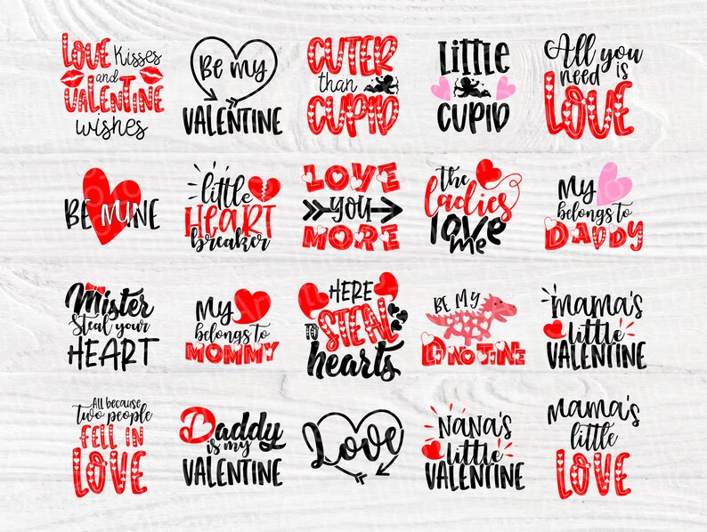 Kids Valentine's Svg Bundle Valentines Day Svg Files - Etsy