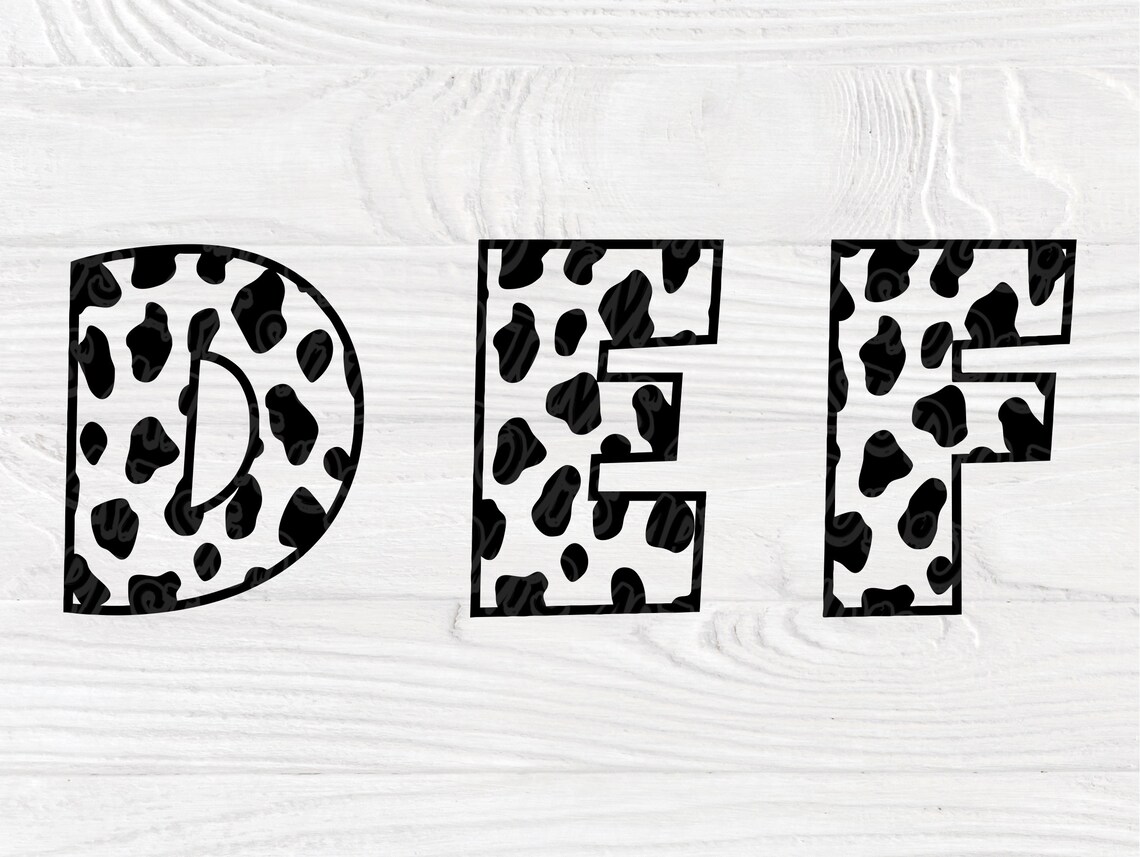 Dalmatian Font SVG 101 Dalmatian Alphabet Dalmatians | Etsy