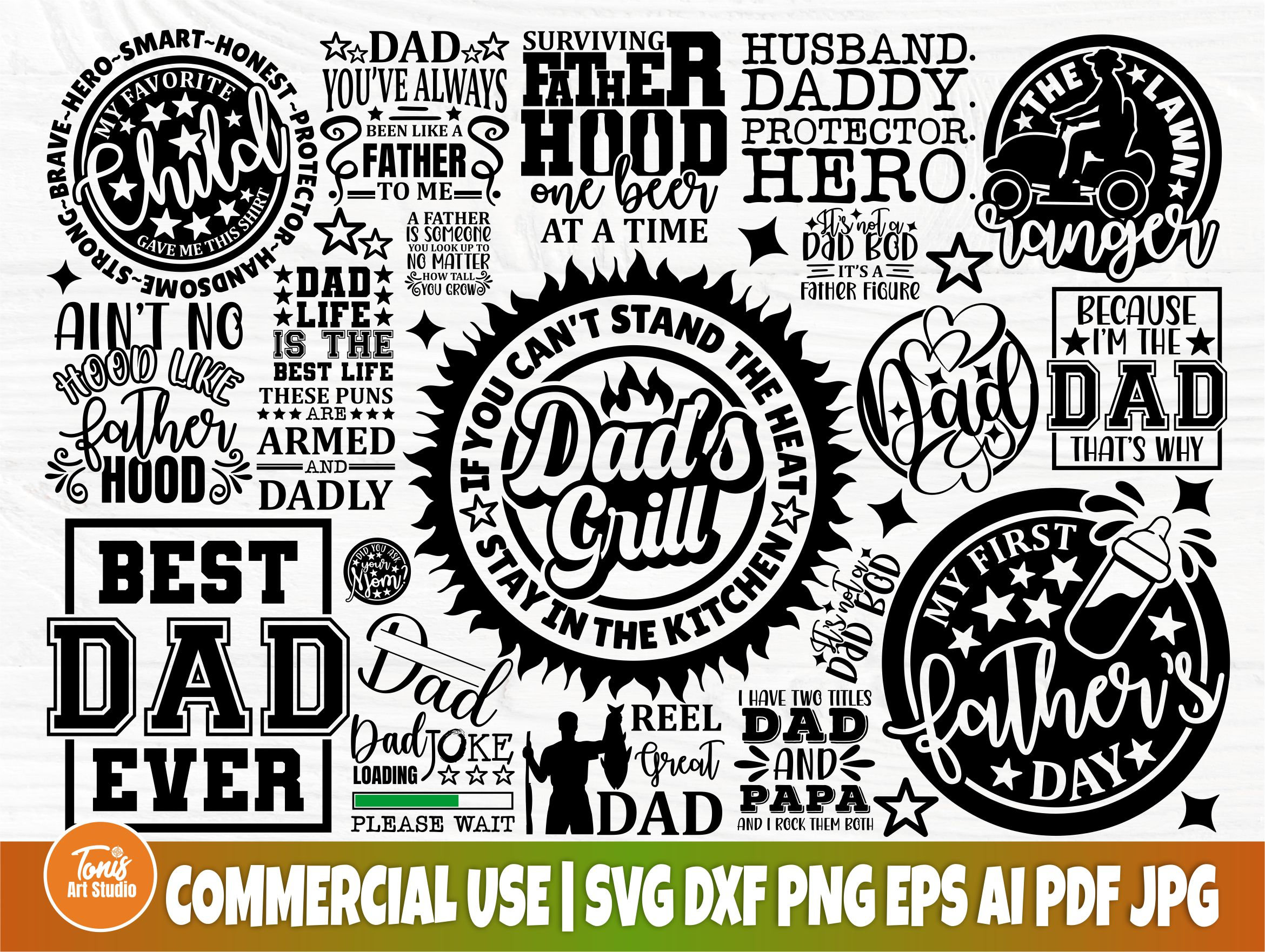Dad SVG Bundle Dad Life Quotes Dad Svg Father's Day - Etsy