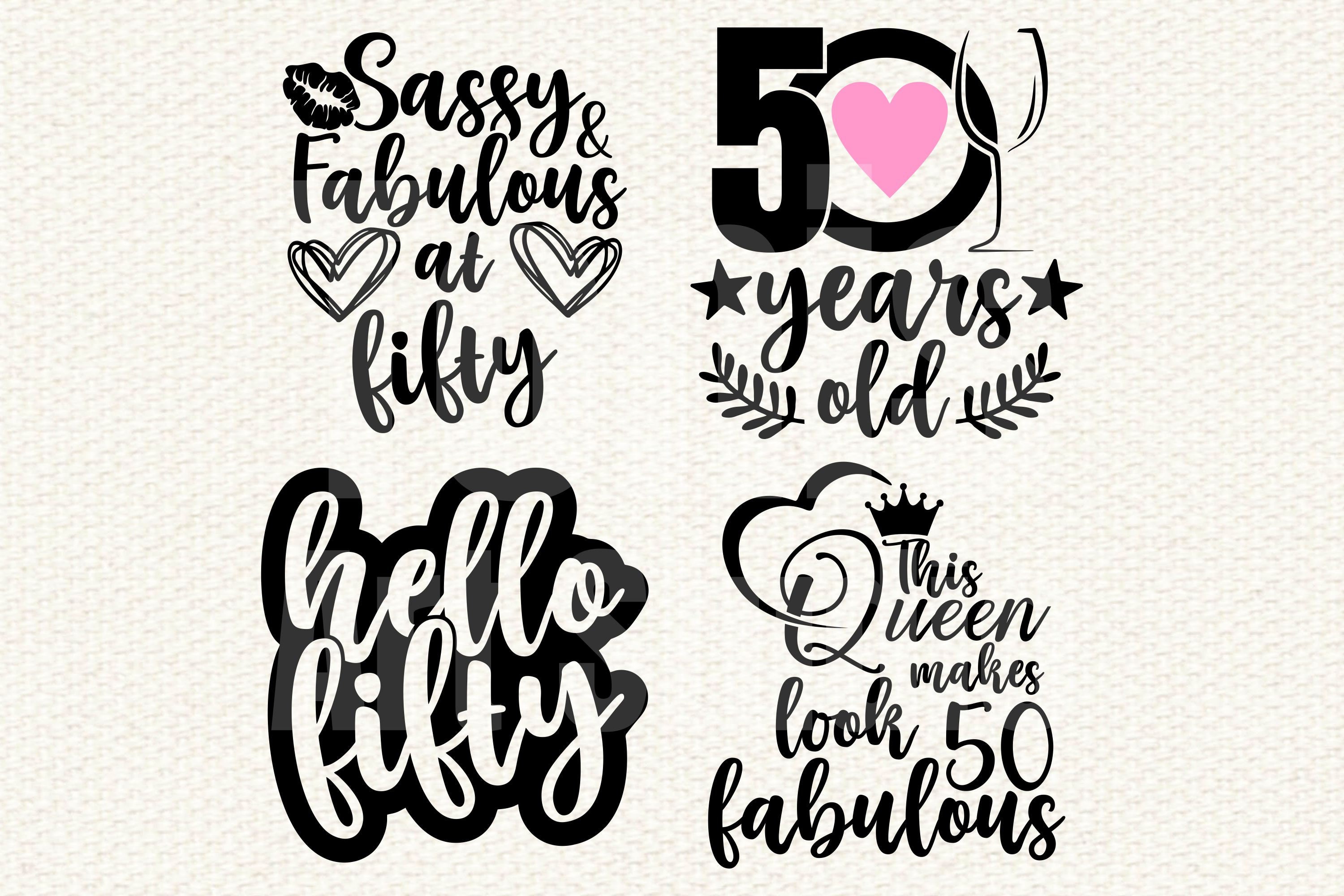 50th Birthday Svg Bundle Fifty Svg Hello 50 Svg Etsy