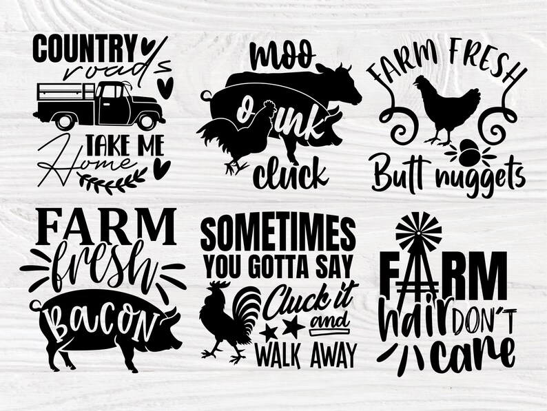 Farmhouse Svg Bundle Chicken Svg Farm Fresh Svg Etsy