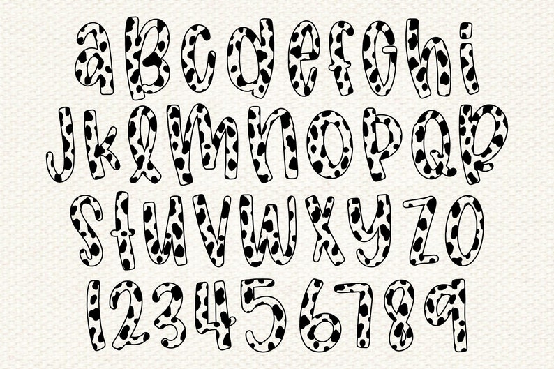 Dalmatian Font SVG 101 Dalmatian Alphabet Svg - Etsy UK