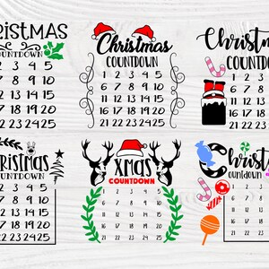 Christmas Countdown SVG Bundle, Advent Calendar - Etsy UK