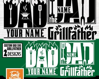 BBQ Grill Split Monogram Svg, Dad Barbecue SVG Bundle, Bbq Custom Text ...