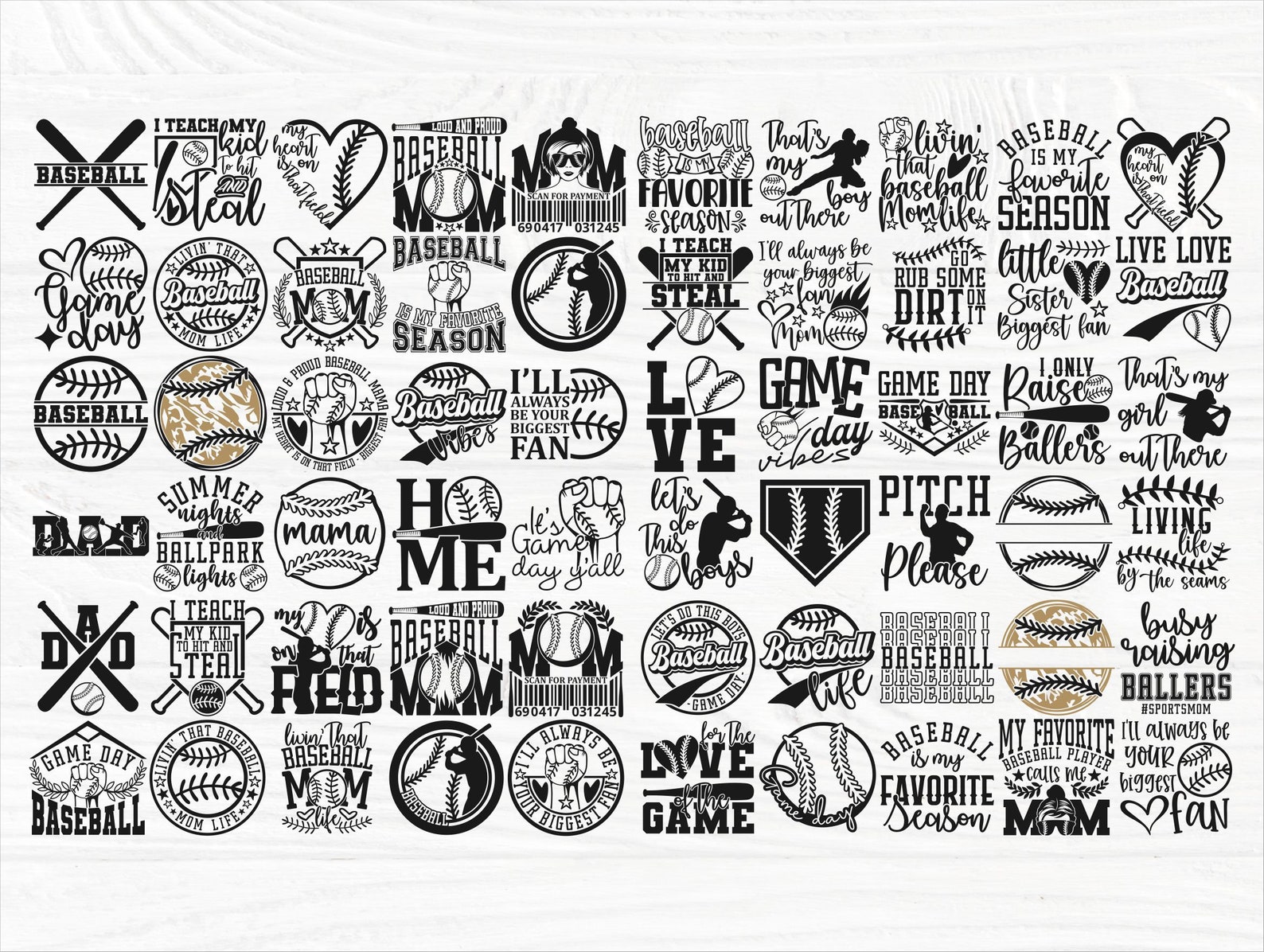 Baseball SVG Bundle Funny Baseball Signs Sport Quotes Svg - Etsy