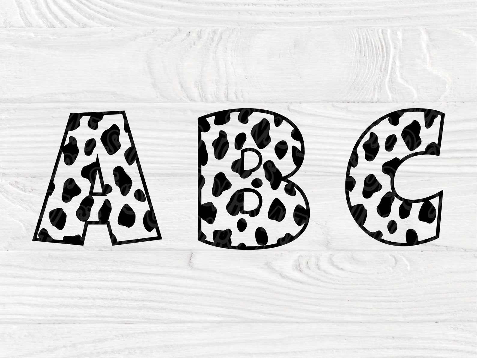 Dalmatian Font SVG 101 Dalmatian Alphabet Dalmatians | Etsy