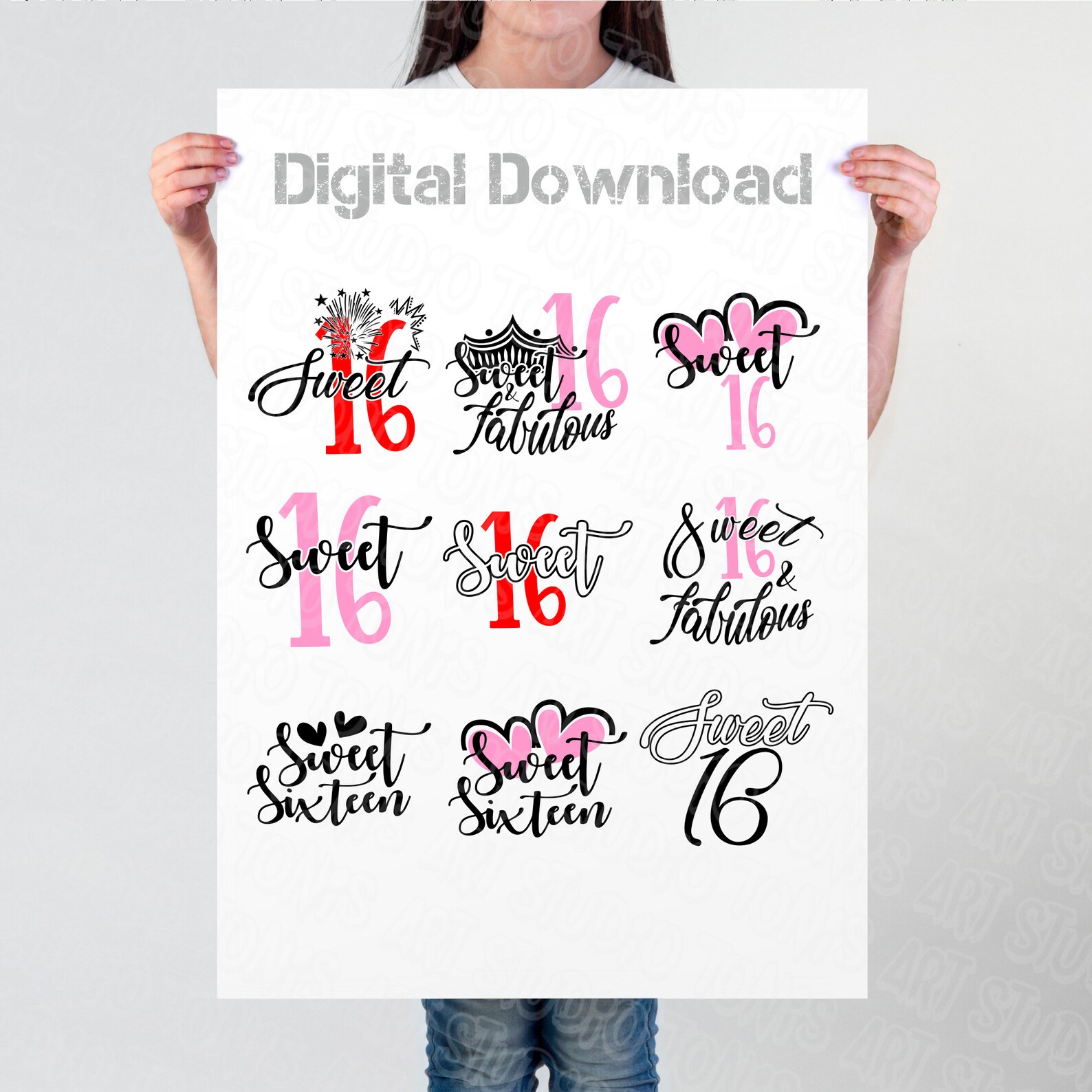 Sweet 16 SVG Sweet 16 Bundle Sixteen Birthday Svg 16th - Etsy UK