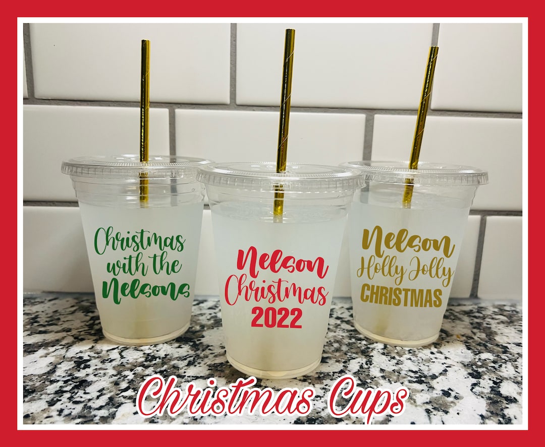 Custom Christmas Cups | Christmas Party Favors | Holiday Party Cups ...