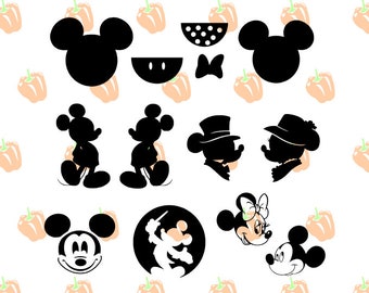 Mickey silhouette | Etsy