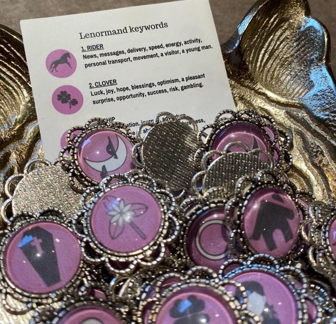 Lenormand Fortuneteller Metal Coins Set - Various Colors, Metals, Ideal ...