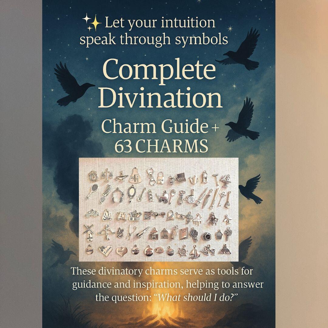 63 Metal Divination Charms, Oracle Casting Set for Intuition and ...