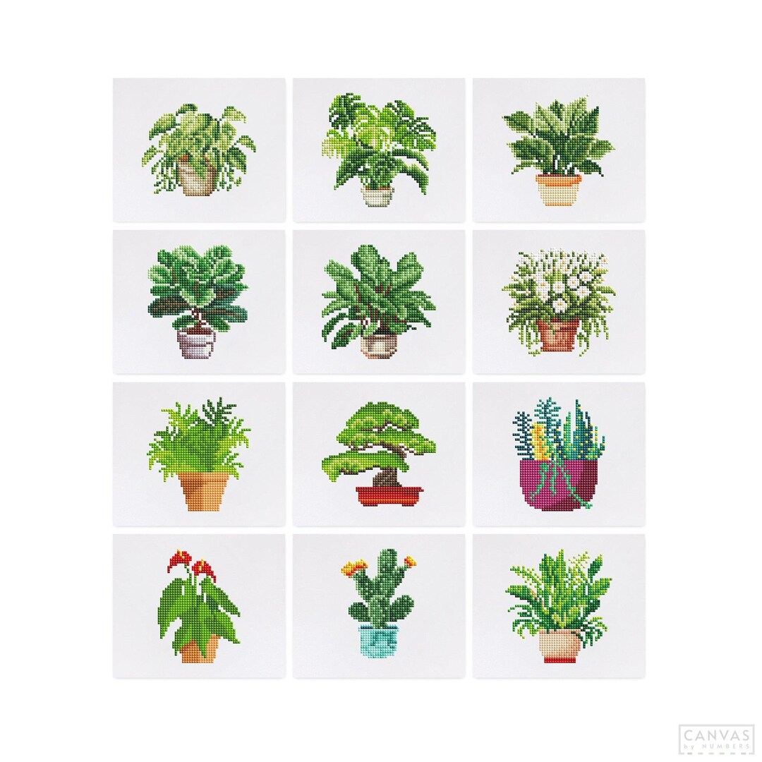 Plants Collection 2 - Diamond Painting Mini Kit - 5D Diamond Painting ...