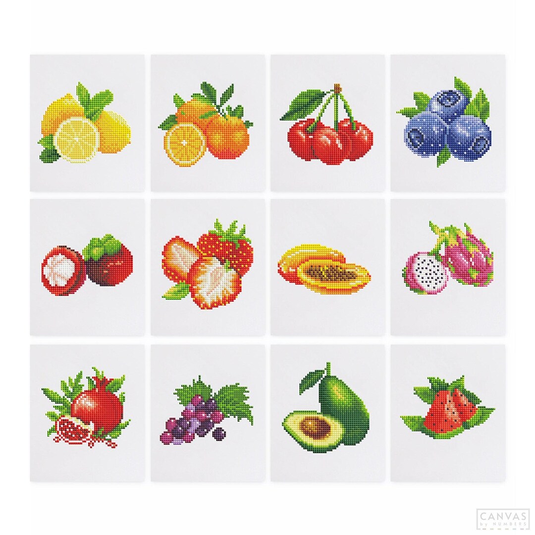Fruits Collection - Mini Diamond Painting Kit - 5D Diamond Painting ...