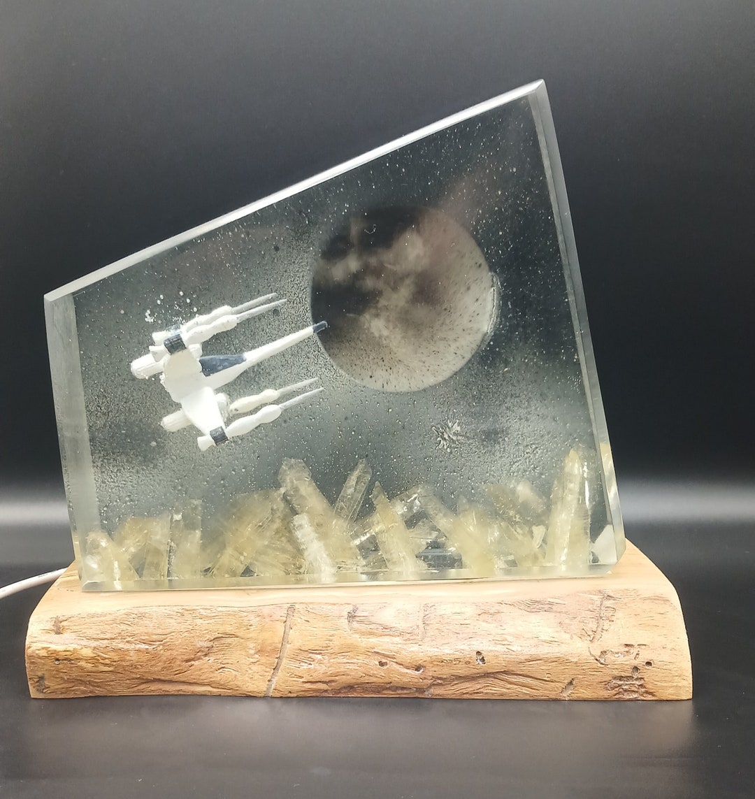 Unique Star Wars Epoxy Night Light, Large Size Resin Space Diorama ...