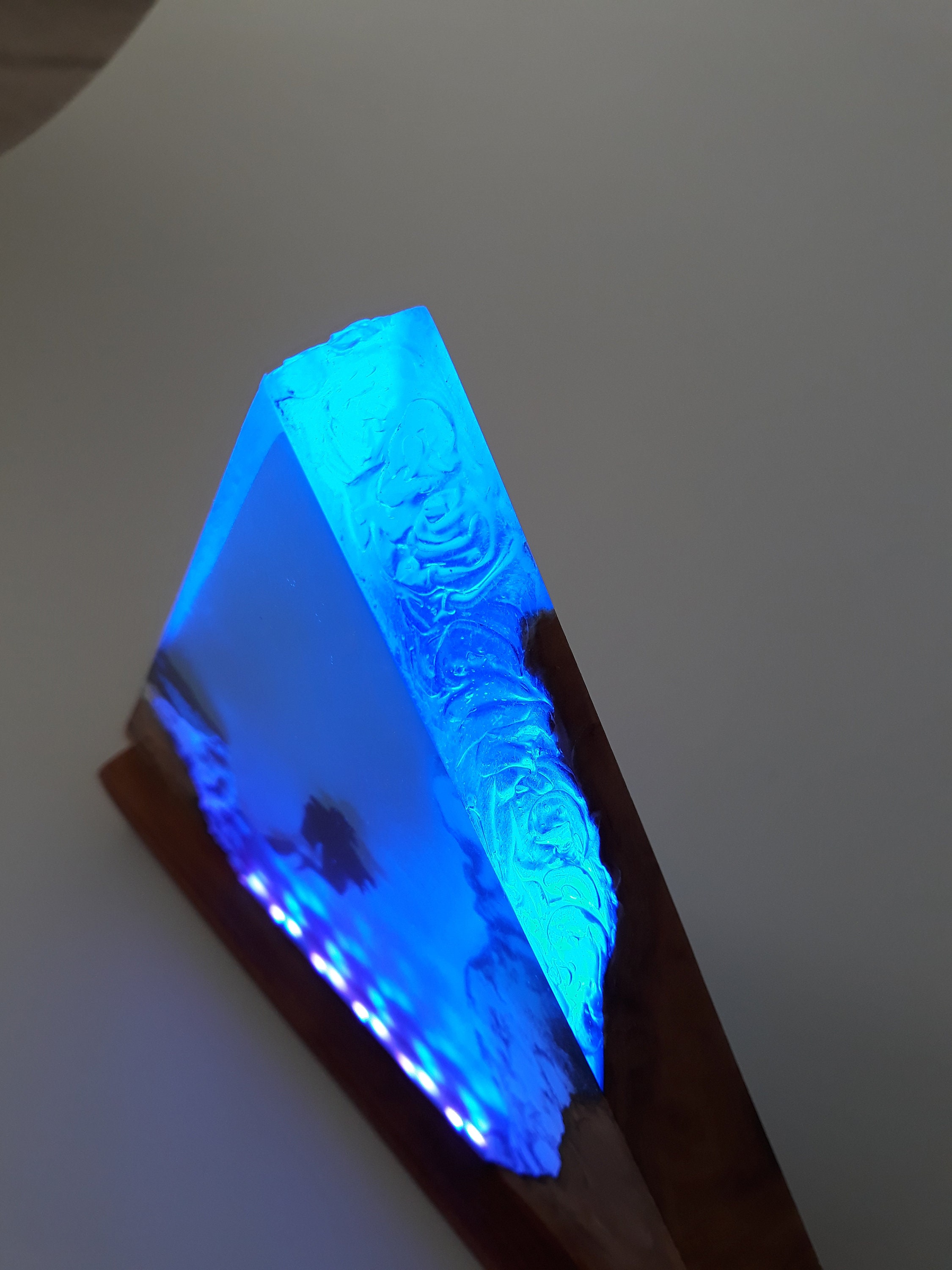Submersible Epoxy Resin Night Light, Resin and Wood Night Light, Ocean ...