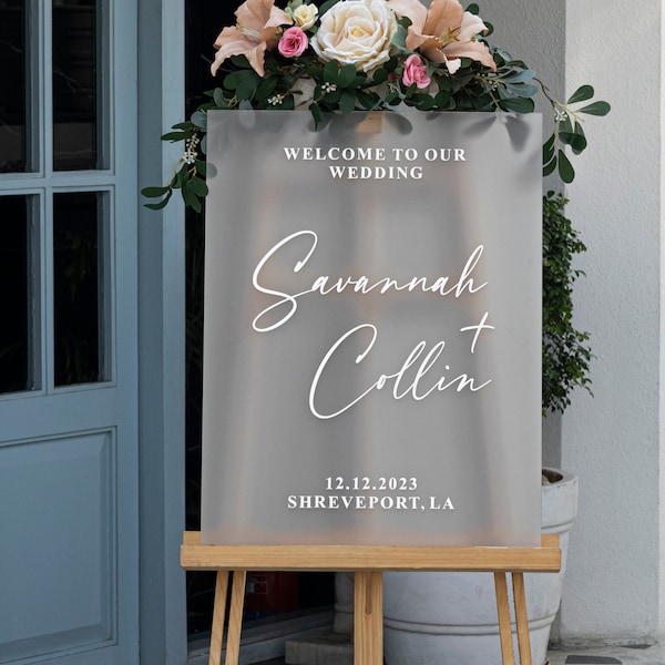Frosted Acrylic Wedding Sign - Etsy