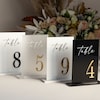 Frosted Arch Acrylic Table Numbers - Frosted Acrylic Sign - Wedding ...
