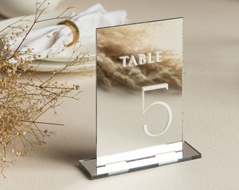 Mirror Silver Table Numbers Table Numbers Acrylic Table Numbers Table ...
