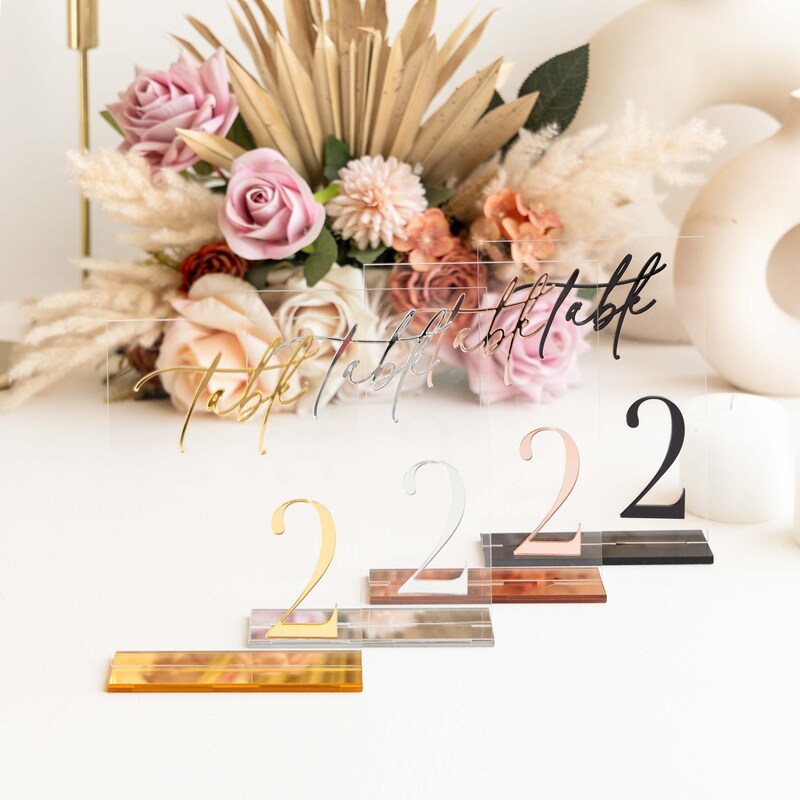 Acrylic Table Number - Etsy