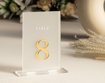 Table Number wedding Table Numbers gold Table Numbers With - Etsy