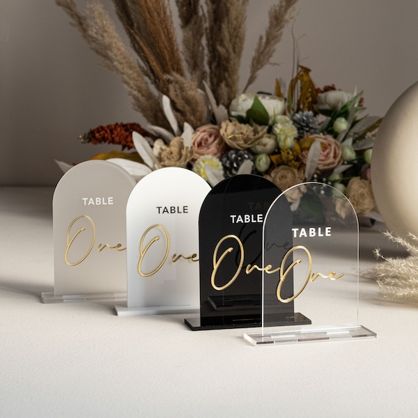 Black and Gold Table Numbers - Etsy