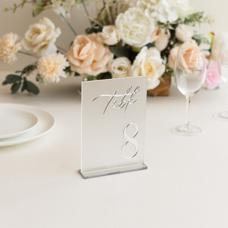 Frosted Acrylic Table Numbers - Frosted Acrylic Sign - Wedding Table ...