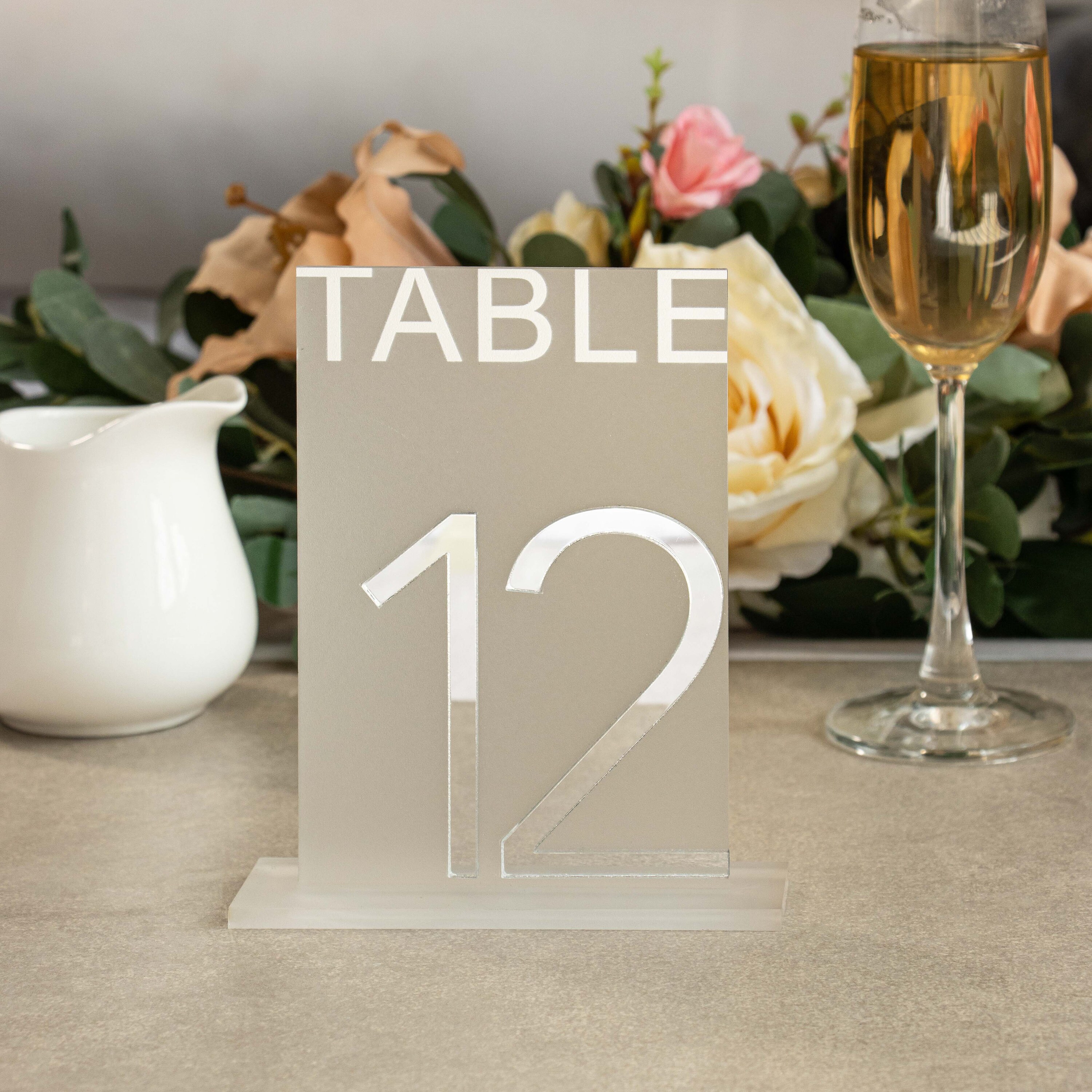 Frosted Table Numbers | Table Numbers | Acrylic Table Numbers | Table ...