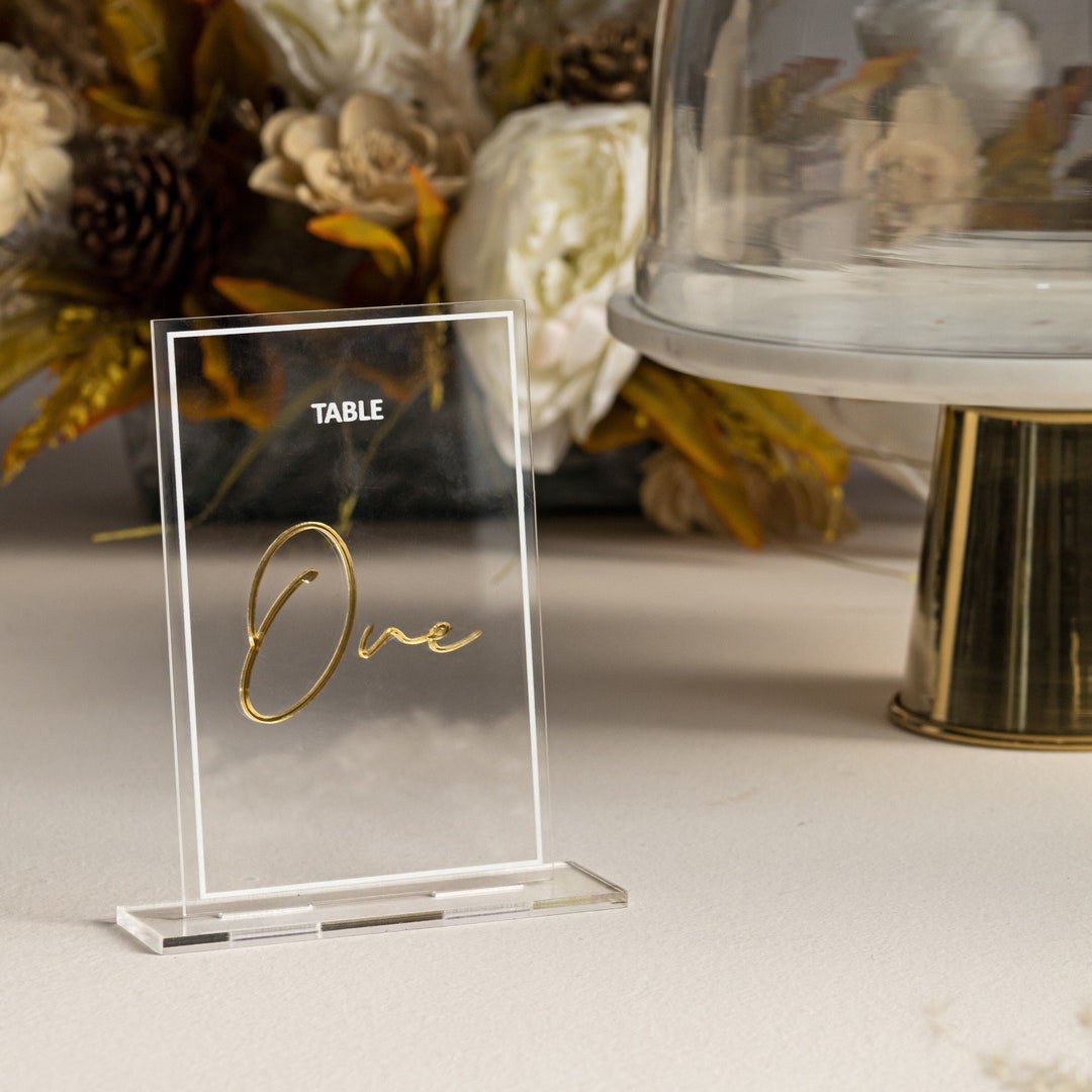 Wedding Table Numbers - Gold Wedding Table Signs - Wedding Table Decor ...