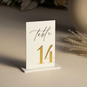 Frosted Acrylic Table Numbers - Frosted Acrylic Sign - Wedding Table ...