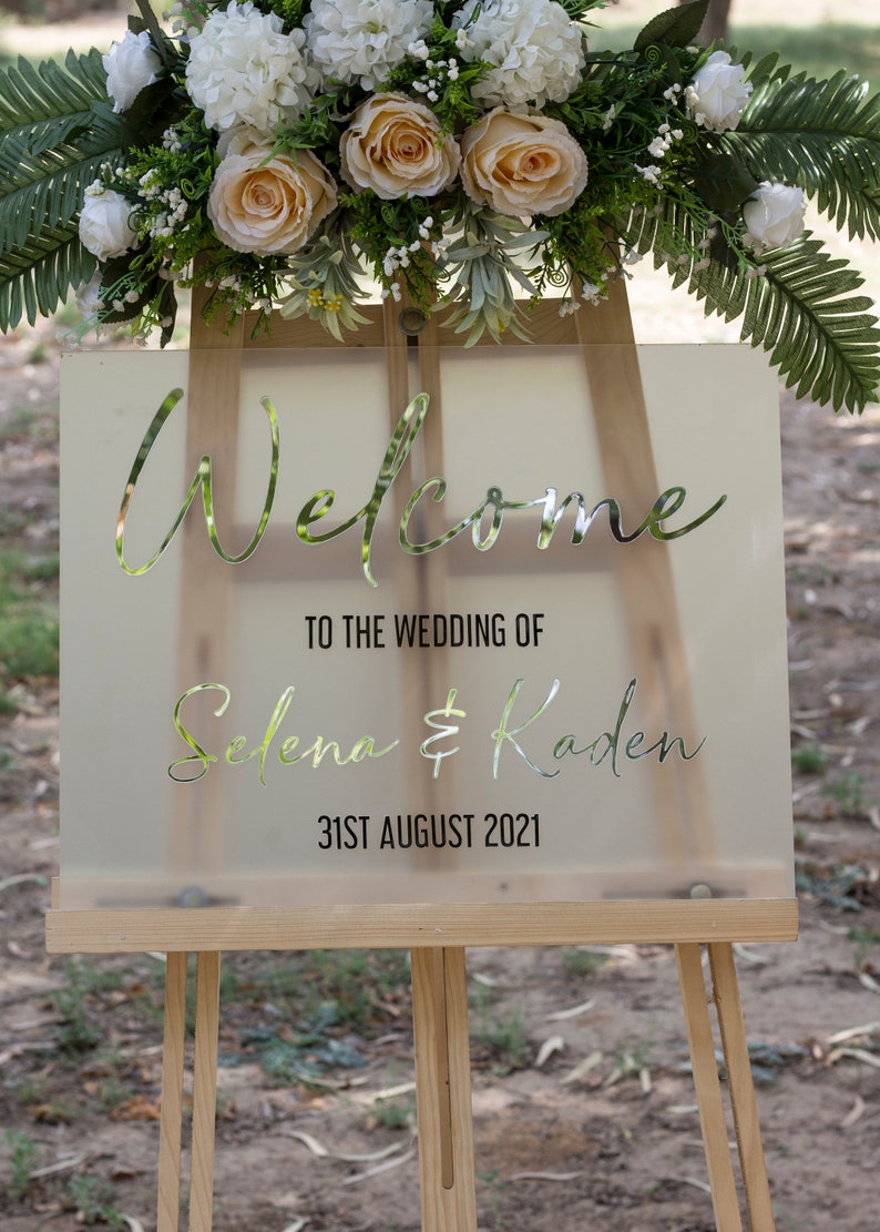 Frosted Acrylic Last Name Wedding Sign 3D Wedding Welcome - Etsy