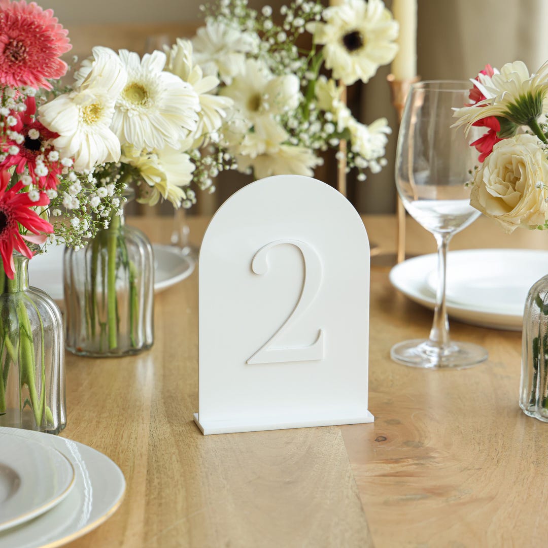 Arch Acrylic Table Numbers, Modern Wedding Table Numbers, Reception ...