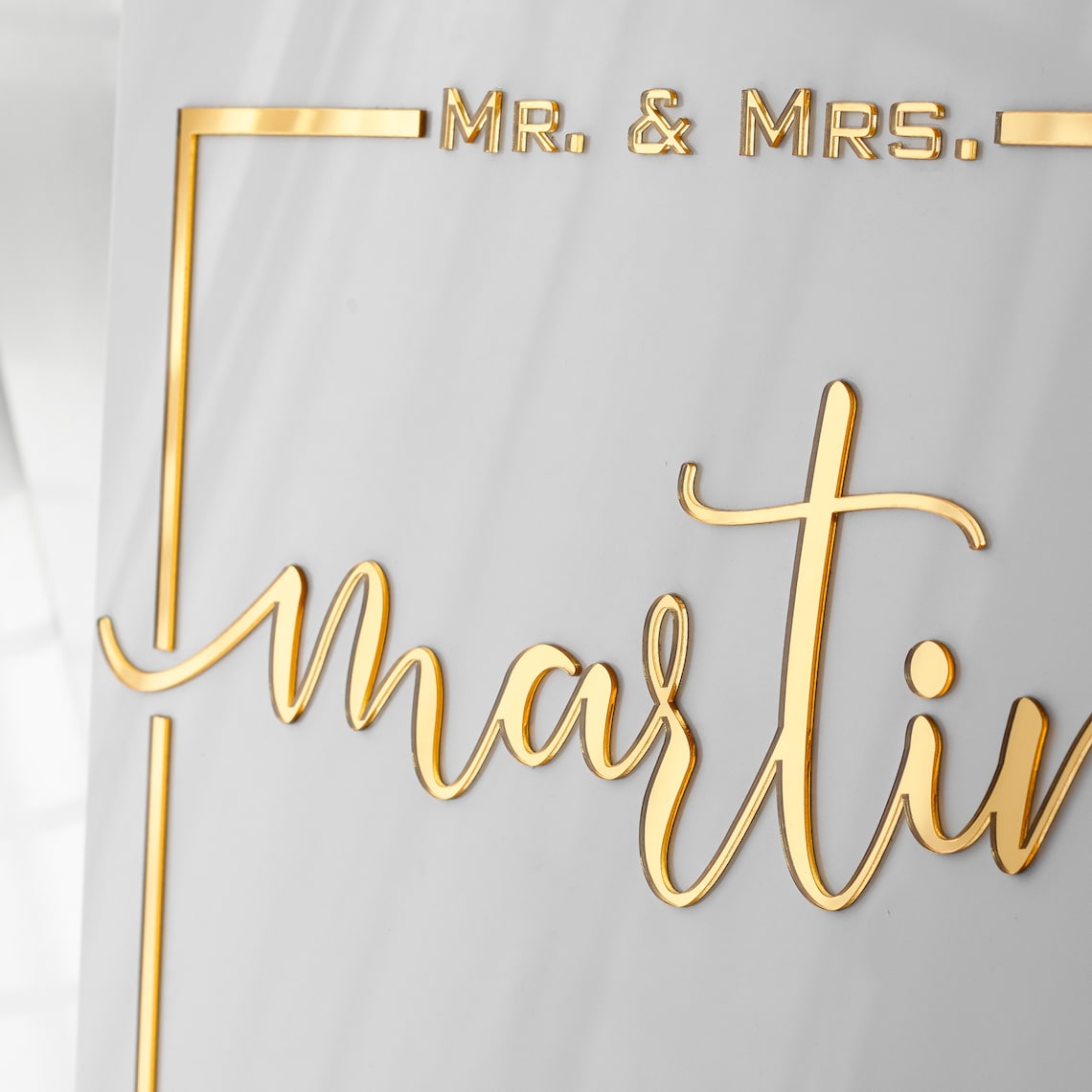 Acrylic Last Name Wedding Sign, 3D Wedding Welcome Sign, Acrylic Sign ...