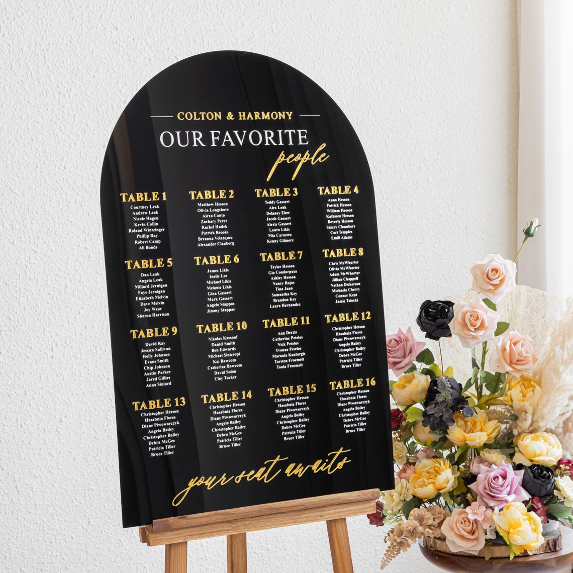 Wedding Seating Chart | Acrylic Seating Chart Sign | Custom Wedding ...