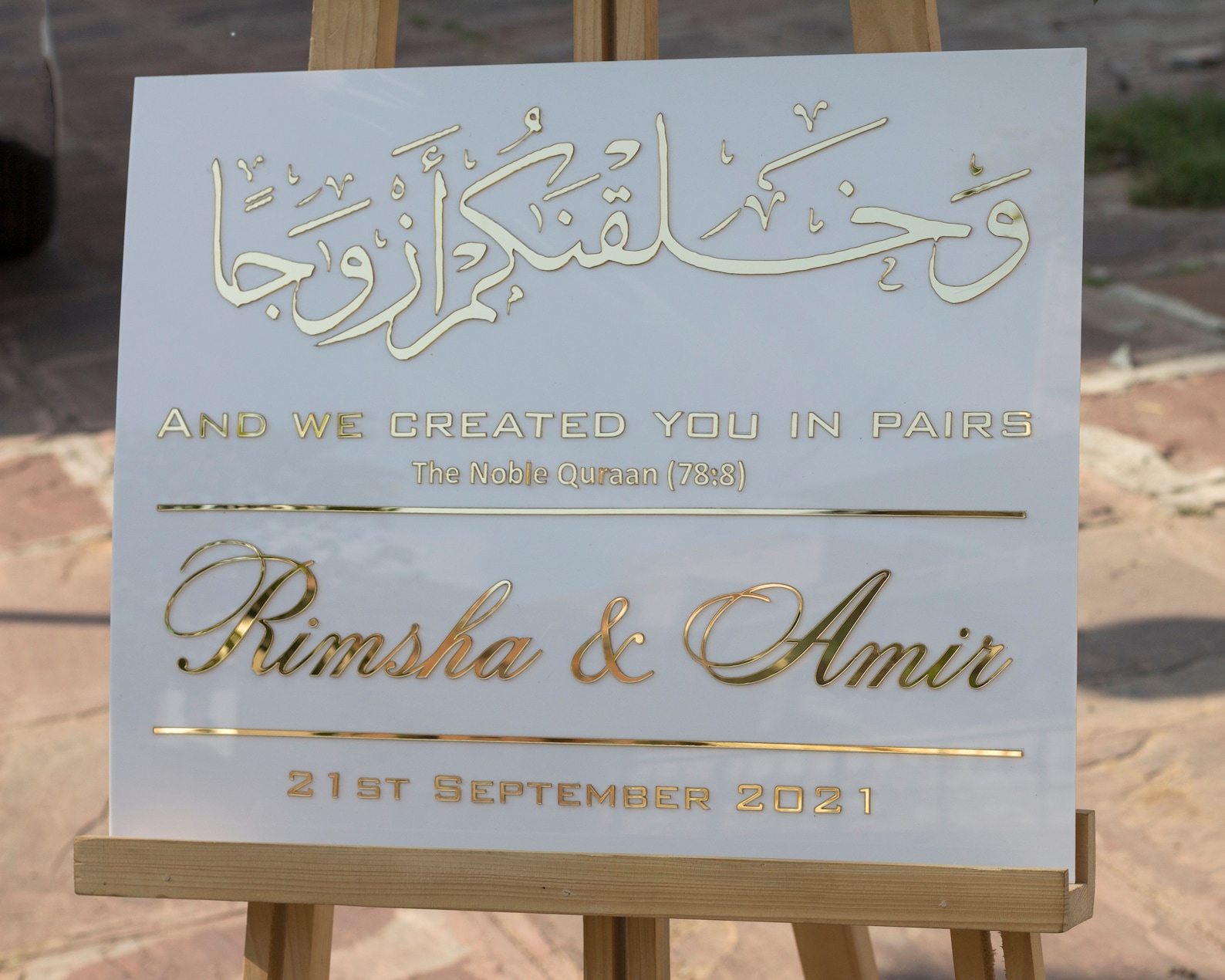 Acrylic Wedding Welcome Sign Personalized Arabic Calligraphy | Etsy