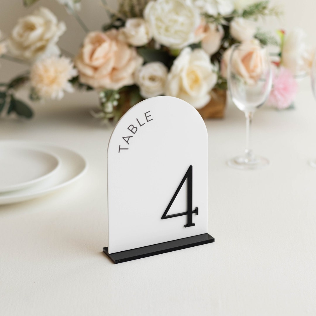 Acrylic Table Numbers, Arch Table Numbers, Wedding Table Numbers ...