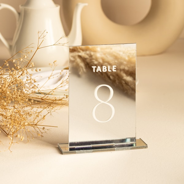 Silver Sparkle Table Numbers - Etsy