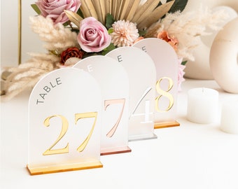 Table Numbers With Stands Wedding Table Numbers Arched Table Numbers ...