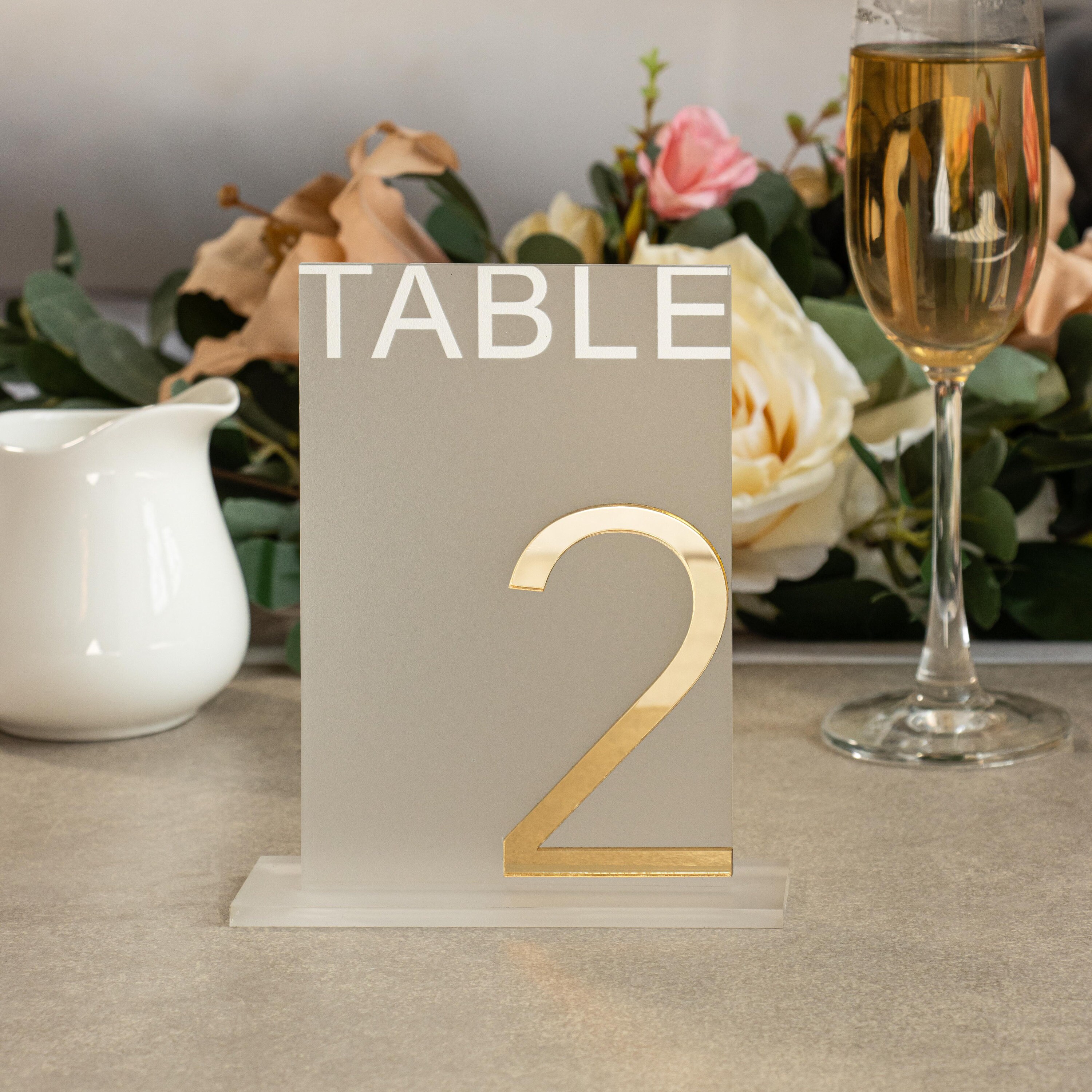 Frosted Table Numbers | Table Numbers | Acrylic Table Numbers | Table ...