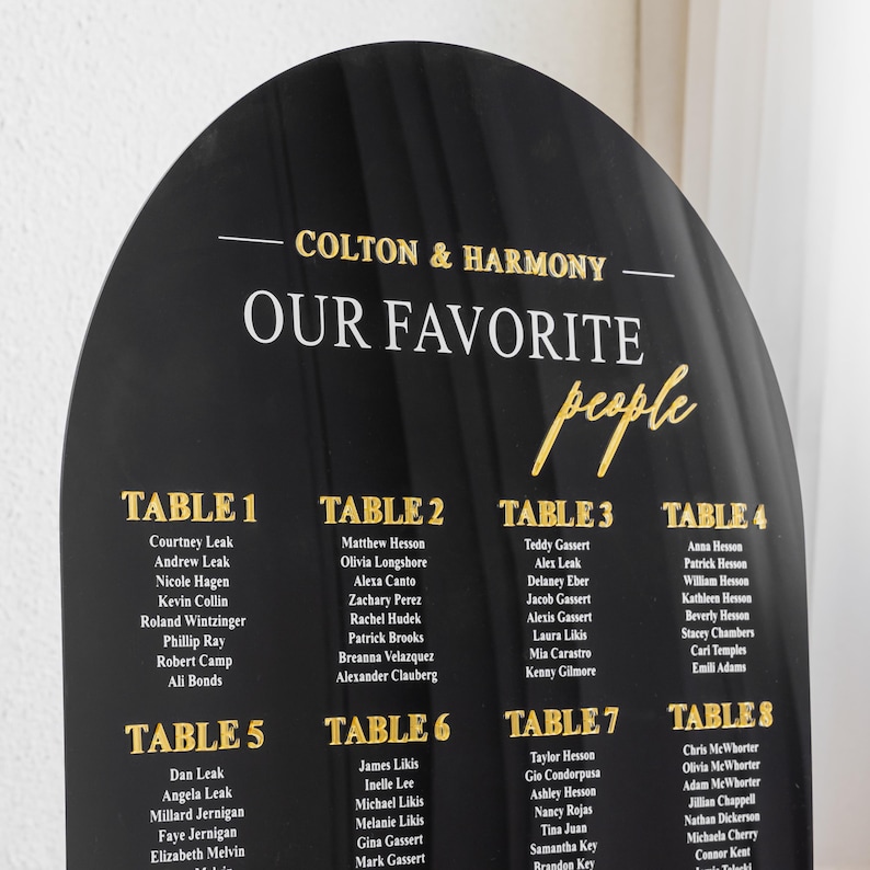 Wedding Seating Chart | Acrylic Seating Chart Sign | Custom Wedding ...