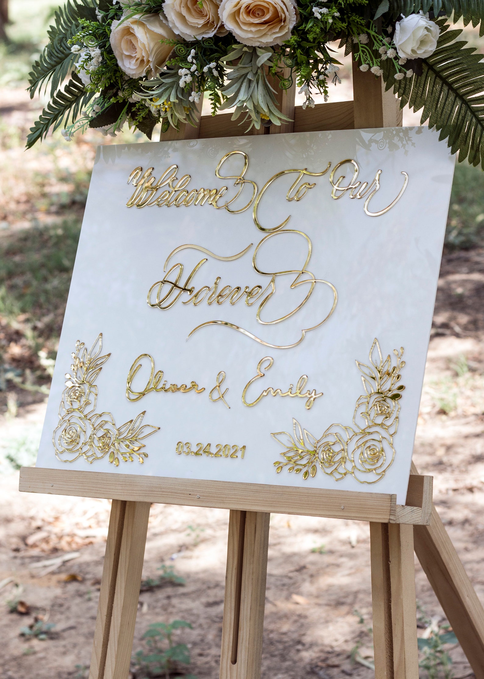 Acrylic Last Name Wedding Sign 3D Wedding Welcome Sign - Etsy