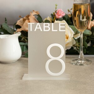 Frosted Table Numbers | Table Numbers | Acrylic Table Numbers | Table ...