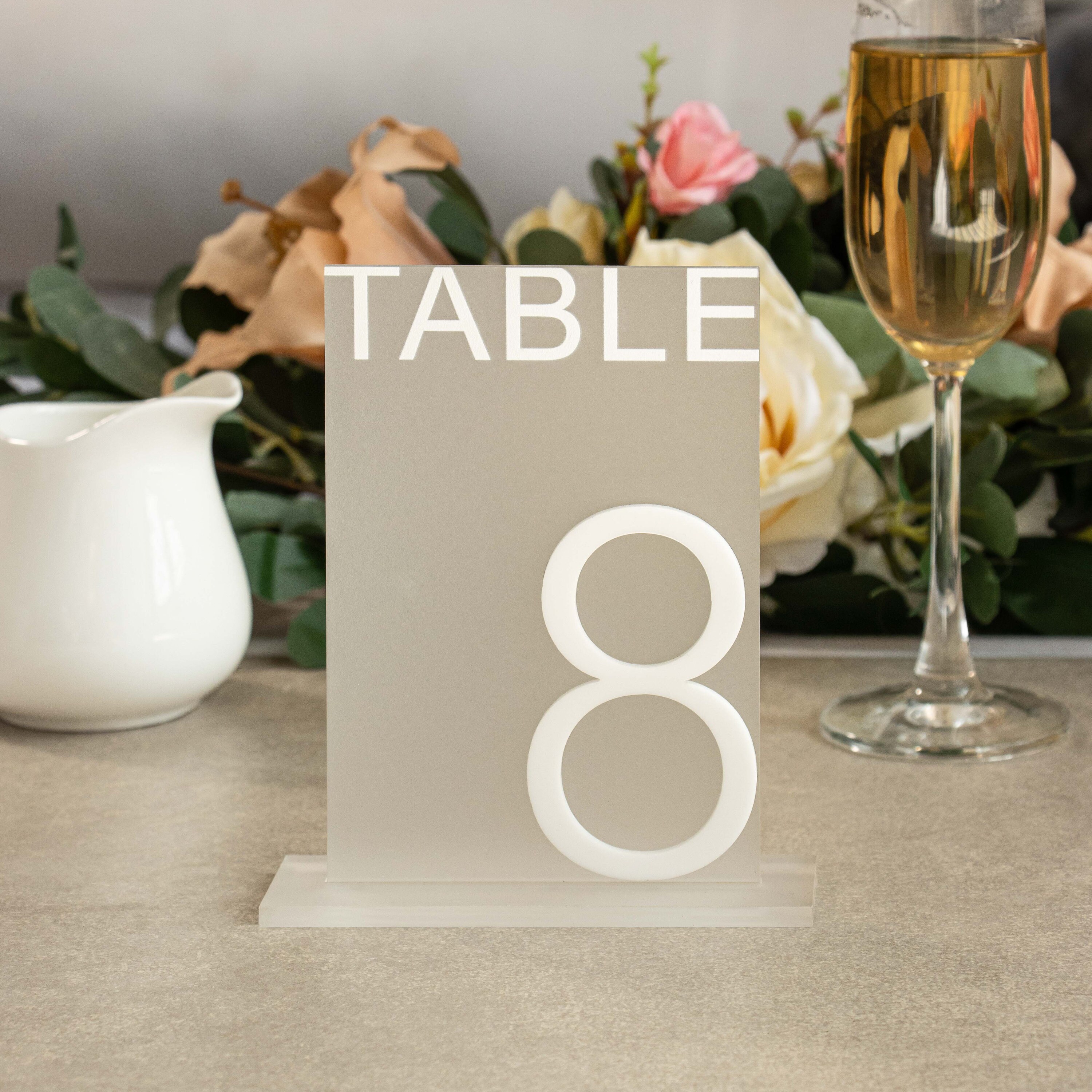 Frosted Table Numbers | Table Numbers | Acrylic Table Numbers | Table ...