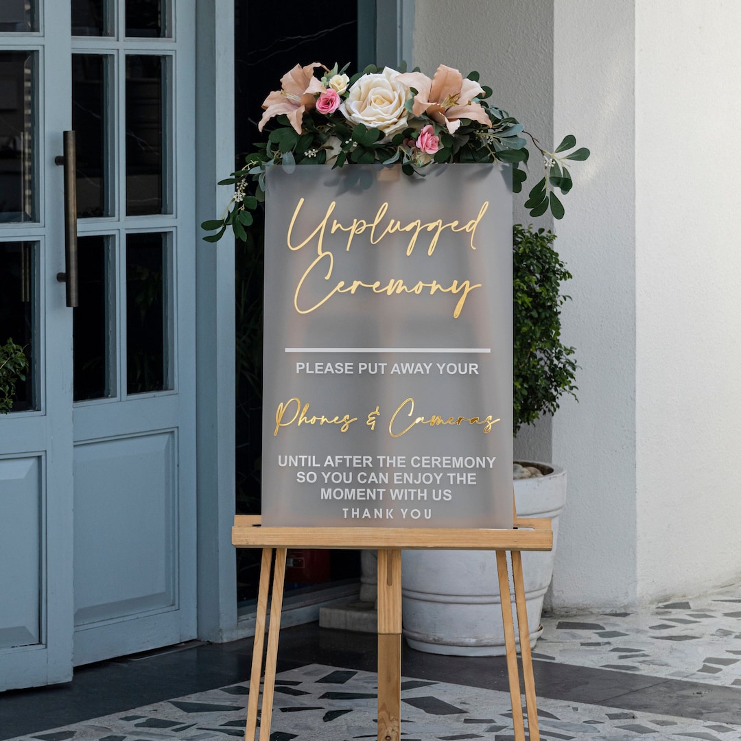 Unplugged Wedding Sign - Unplugged Ceremony Sign - Pick a Seat Not a ...