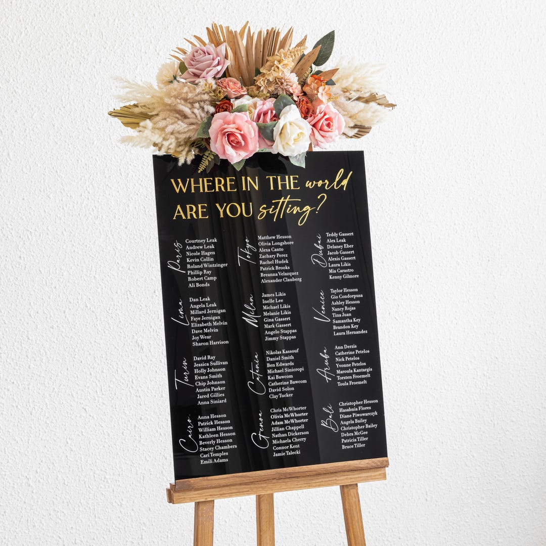 Where in the World Are You Sitting, World Map Seating Chart - Wedding ...