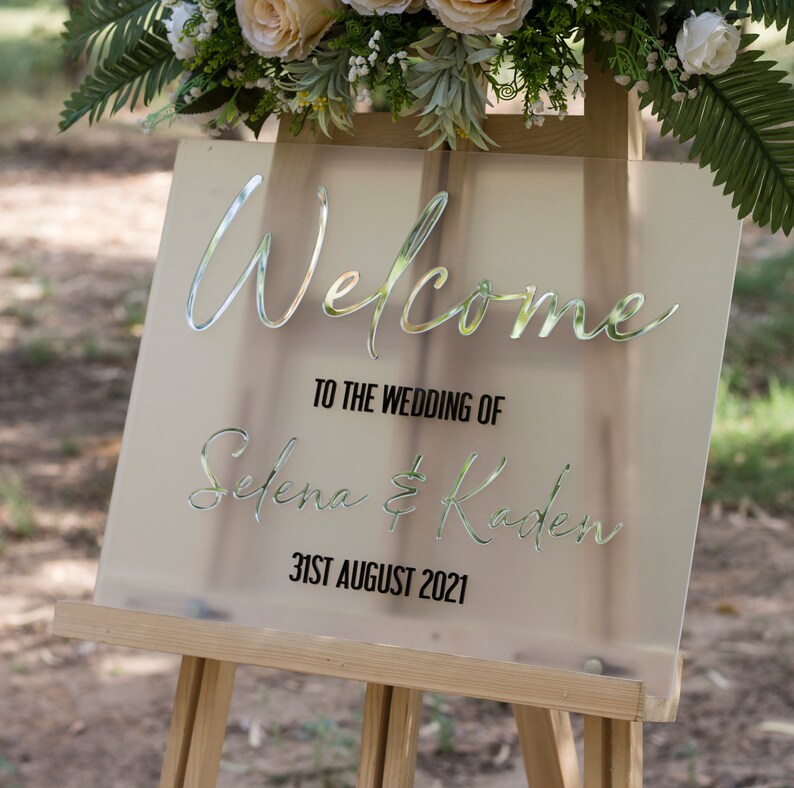 Frosted Acrylic Last Name Wedding Sign 3D Wedding Welcome - Etsy