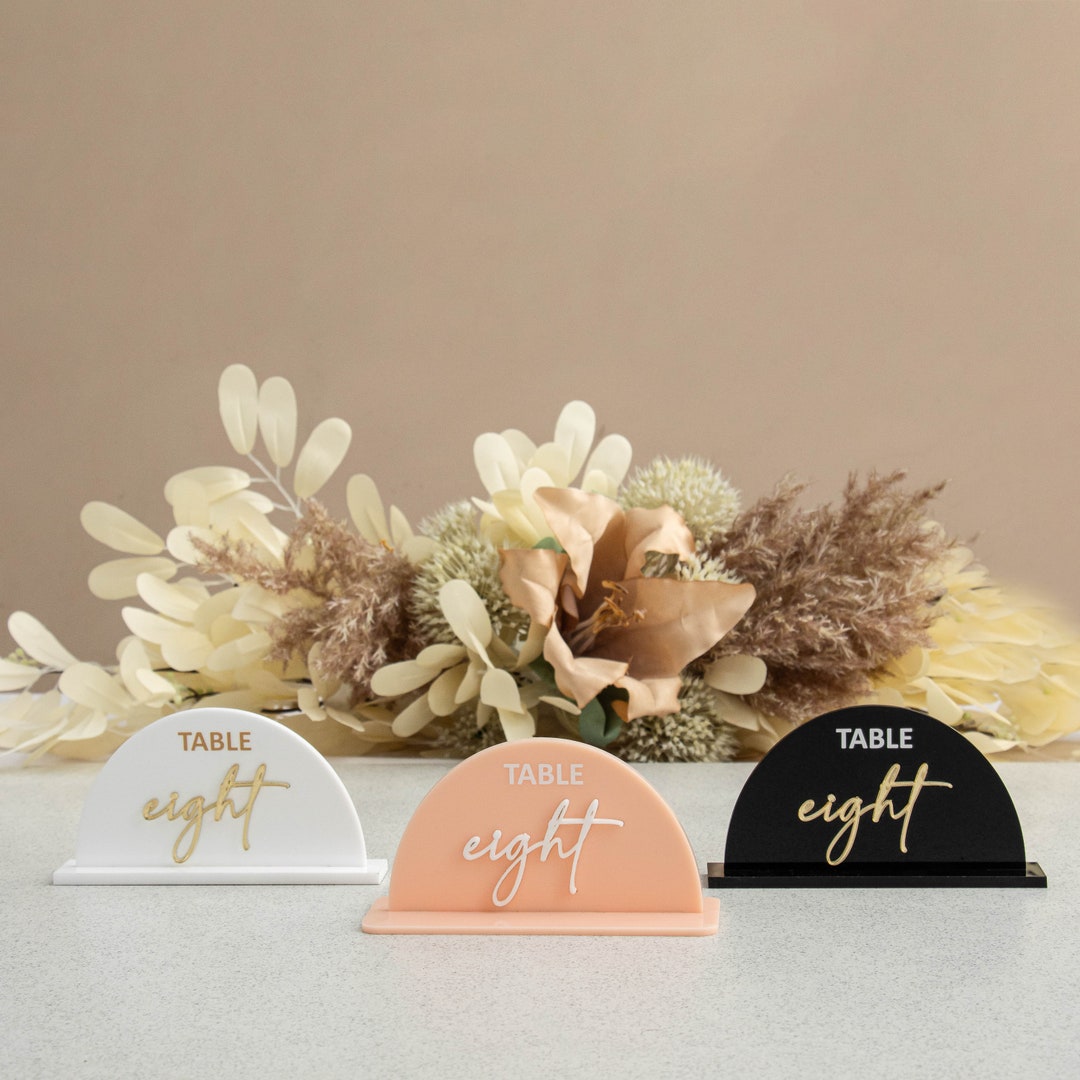 Arch Table Numbers | Table Numbers | Acrylic Table Numbers | Table ...